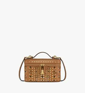 Mcm Rockstar Vanity Case In Gold Crystal Visetos
