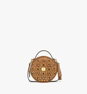 Mcm Pina Tambourine Crossbody - Cognac