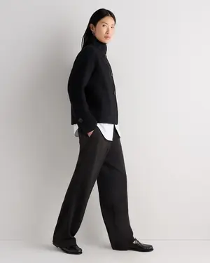 Quince Double-faced Merino Wool Funnel Neck Jacket