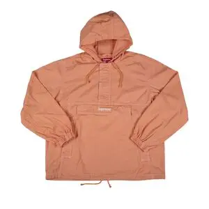 Supreme Contrast Stitch Twill Pullover 'peach - Orange