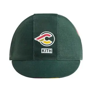 Kith For Cinelli Blocked Printed Cycling Cap 'stadium - Green