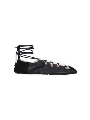 Alaïa Lace-up Ballet Flat