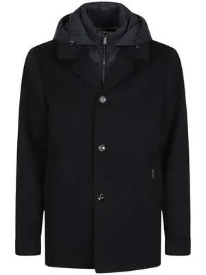 MOORER Cashmere-wool Overcoat - Navy