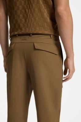 BOSS Porsche X Regular-fit Pants In Stretch Fabric