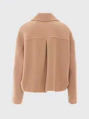 Pinko Double-breasted Wool-blend Peacoat With Dropped Shoulders - Beige