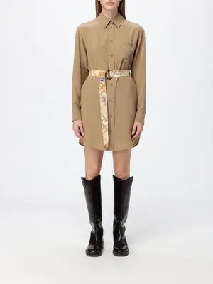 Brown Silk Shirt Dresses