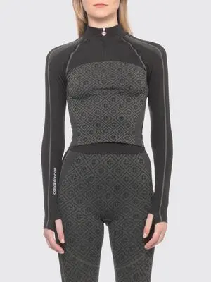 Casablanca Slim Fit Long-sleeve Sports Top With Mock Neck And Half-zip