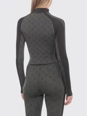 Casablanca Slim Fit Long-sleeve Sports Top With Mock Neck And Half-zip