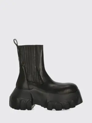 Rick Owens Calfskin Chelsea Boots With Chunky Sole - Black