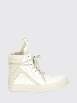 Rick Owens Bicolour Leather High-top Trainers With Padded Ankle