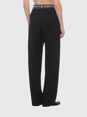 Casablanca High-waisted Palazzo Trousers In Organic Cotton