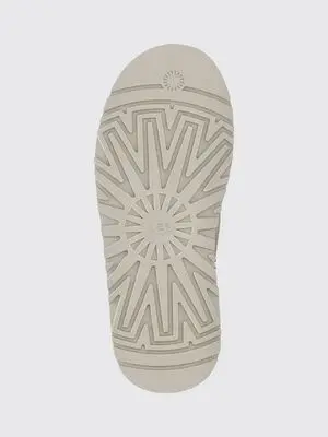 UGG Tazz Sun Stitch Suede Mules With Embroidery And Eva Sole - Beige