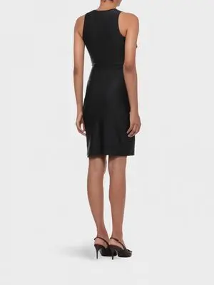 Coperni Off-the-shoulder Stretch-jersey Mini Dress With Brooch
