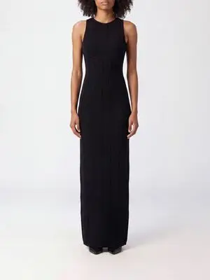 Attico Off-the-shoulder Slim Fit Jersey Sheath Midi Dress