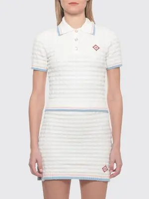 Casablanca Contrast Trim Knit Polo Shirt