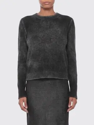 Avant Toi Crewneck Jumper In Cashmere And Silk With An Abstract Pattern - Black