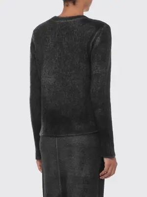 Avant Toi Crewneck Jumper In Cashmere And Silk With An Abstract Pattern - Black