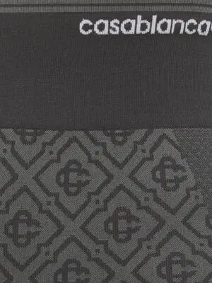 Casablanca High-waisted Logo Jacquard Stretch-tech Leggings