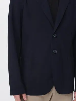 Herno Single-breasted Scuba Blazer With Patch Pockets And Back Vent