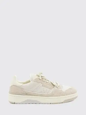 Axel Arigato Clay Low Top Leather And Suede Sneakers With Mesh Inserts