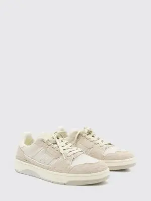 Axel Arigato Clay Low Top Leather And Suede Sneakers With Mesh Inserts