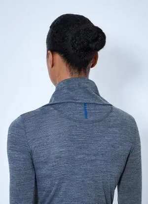 JIL SANDER Long Sleeve Quarter-zip Top - Gray