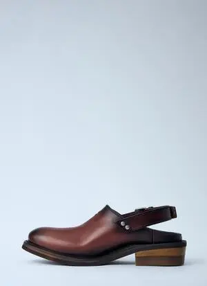 Miu Miu Foule Leather Mules