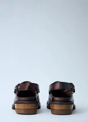 Miu Miu Foule Leather Mules