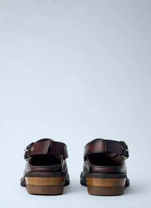 Miu Miu Foule Leather Mules