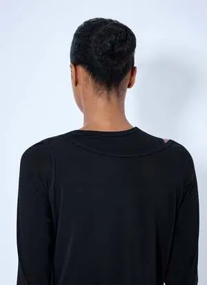 Issey Miyake Long Sleeve Cropped Top