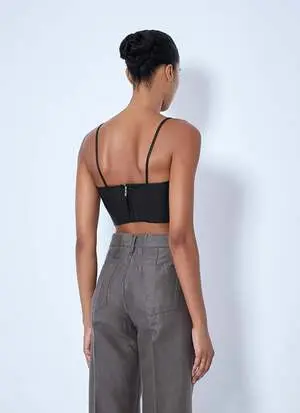 Rick Owens Leather Crop Top
