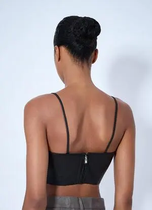 Rick Owens Leather Crop Top