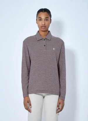 JIL SANDER Long Sleeve Polo Shirt - Red
