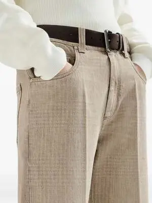 Brunello Cucinelli Prince Of Wales Denim Pants - Multicolor