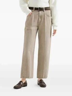 Brunello Cucinelli Prince Of Wales Denim Pants - Multicolor