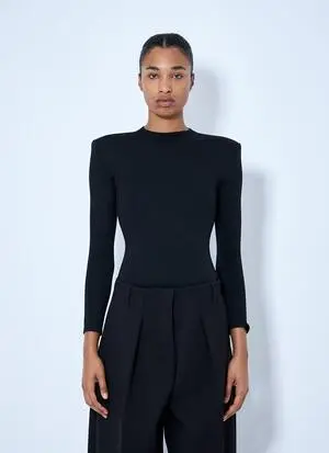 JIL SANDER Wool Bodysuit With Long Sleeves