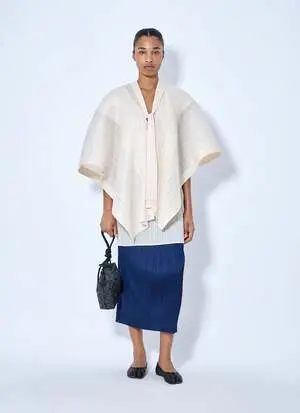 Issey Miyake Pleated Cape Blouse