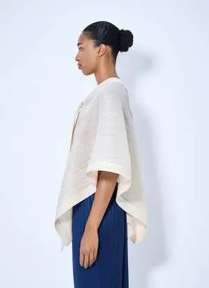 Issey Miyake Pleated Cape Blouse