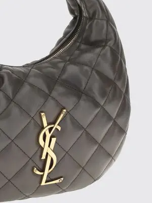 Saint Laurent Icarino Quilted Nappa Hobo Bag - Gray