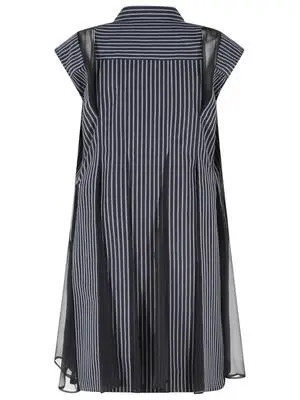 Sacai Navy Cotton Blend Dress