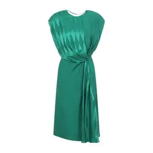 Versace Satin Cocktail Dress - Green