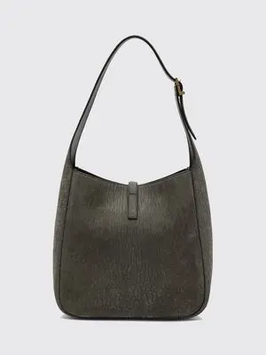 Saint Laurent Le 5 À 7 Hammered Leather Shoulder Bag With Monogram