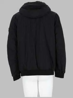Stone Island Giacca Bomber Con Patch Logo E Cappuccio