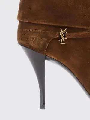 Saint Laurent Suede Ankle Boot - Brown