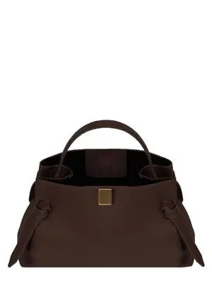 Yuzefi Gyoza Leather Handbag - Brown