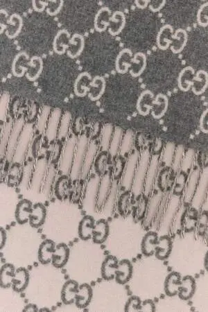 Gucci Embroidered Cashmere Reversible Scarf