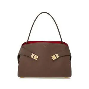 FERRAGAMO Hug Soft Shoulder Bag - Cream