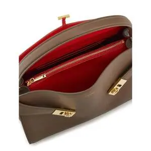 FERRAGAMO Hug Soft Shoulder Bag - Cream