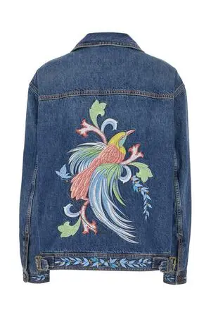 Etro Embroidered Denim Jacket - Multicolor