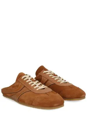 Dries Van Noten Suede Sneaker Mule - Brown